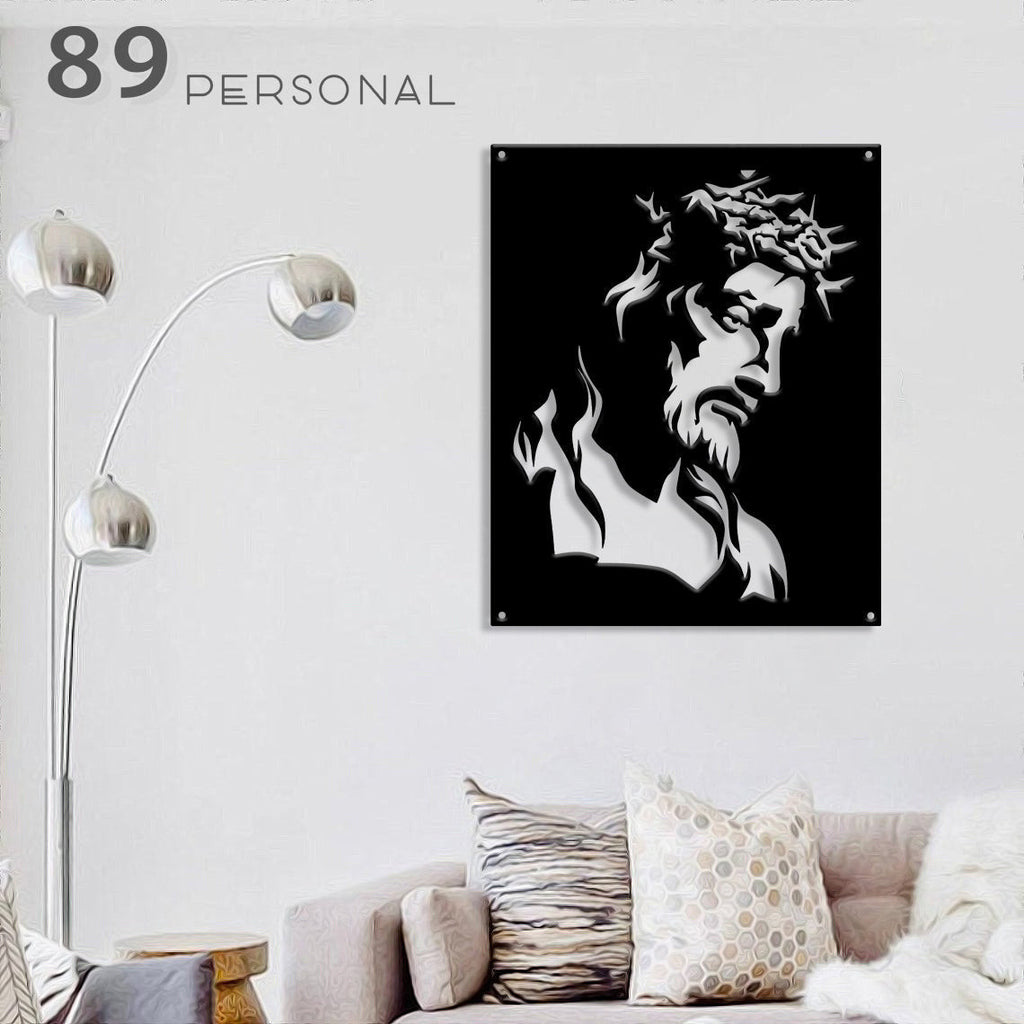 Jesus Portrait Catholic Consecration Metal House Sign Laser Cut Metal ...