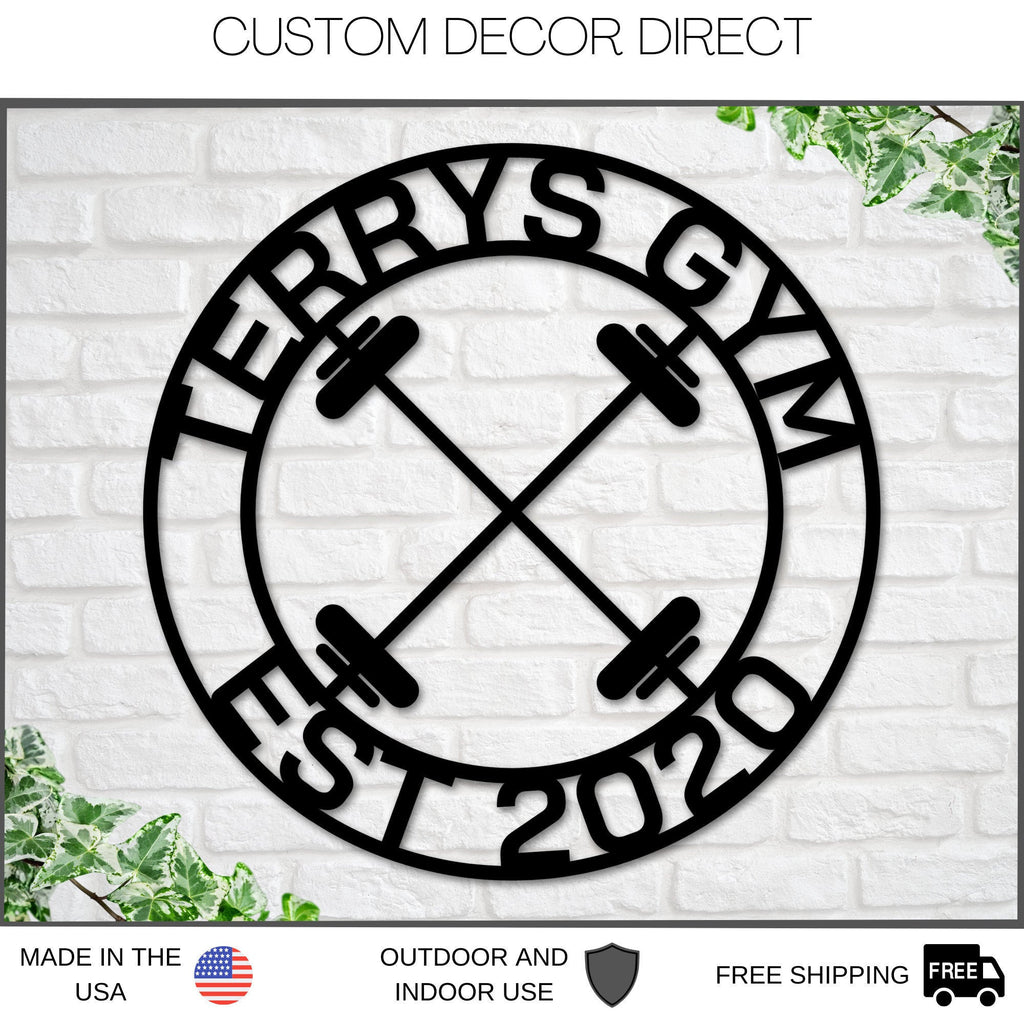 Personalized Gym Sign, Gym Name Sign, Home Gym Sign, Cross Fit Sign, C ...