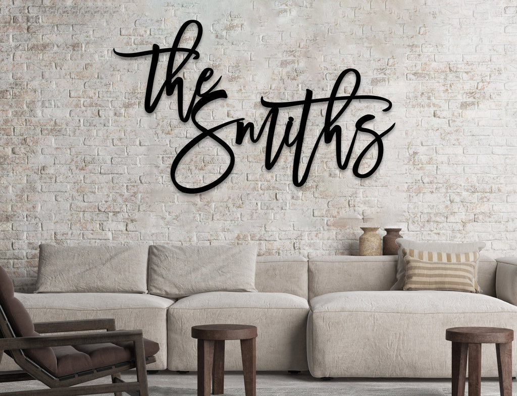 Custom Metal Name Sign Last Name Sign Wedding Last Name Sign Monogram ...