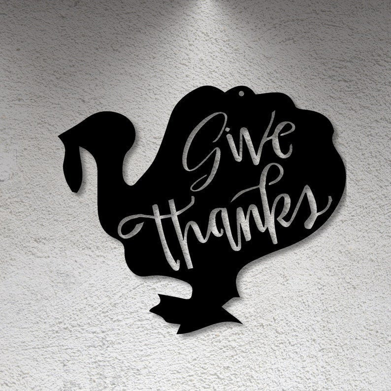Thanksgiving Turkey Metal Sign Fall Porch Decor Housewarming Happy Tha ...