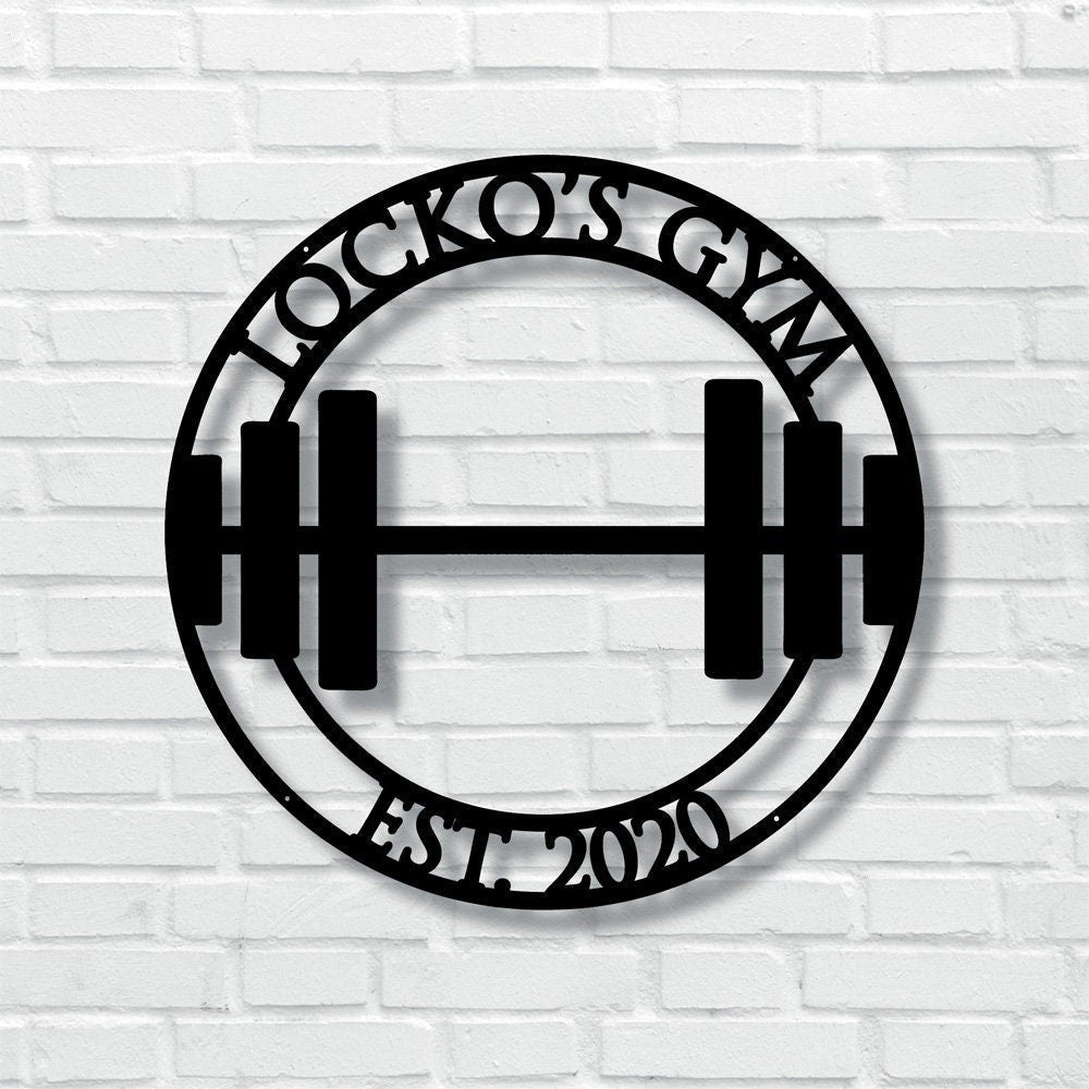 Metal Gym Sign Laser Cut Customisable Indoor/outdoor Gym Sign Personal ...
