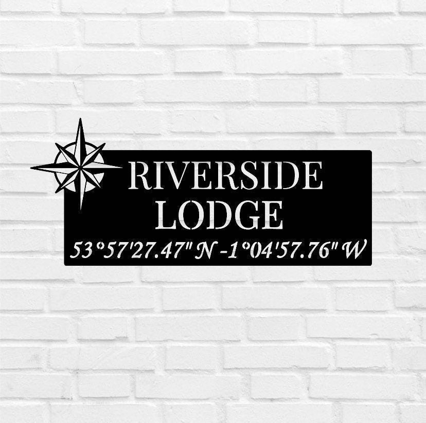 Personalised Rectangular Metal Boat House Sign Custom Boat House Sign ...