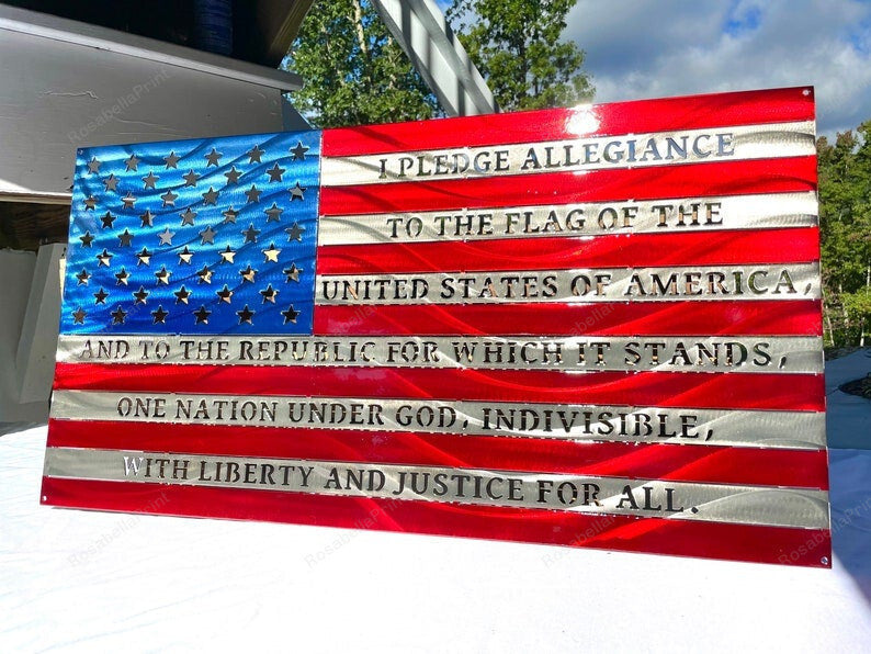 American Flag American Flag Sign us Flag Pledge Of Allegiance American ...