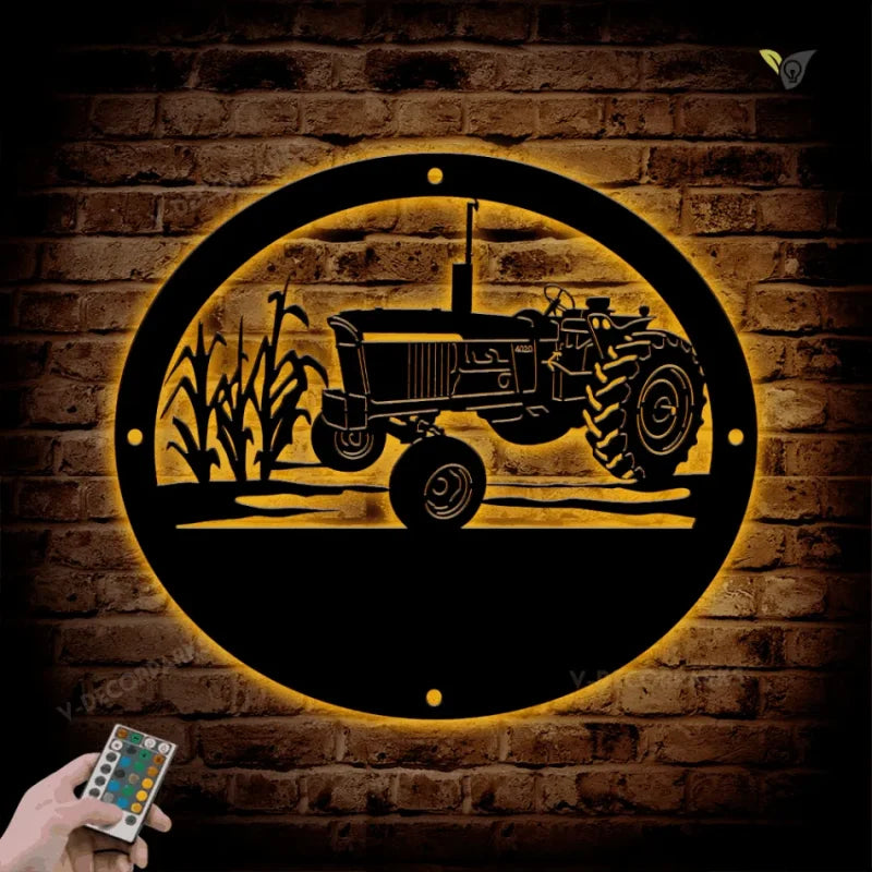 Metal Farm Sign , Corn Stalks, Tractor Sign Customized, Metal Wall Art ...